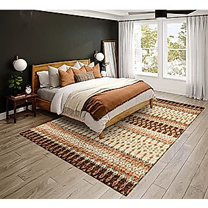 Addison Bravado Geometric Ikat Canyon Power Loomed 8' x 10' Area Rug