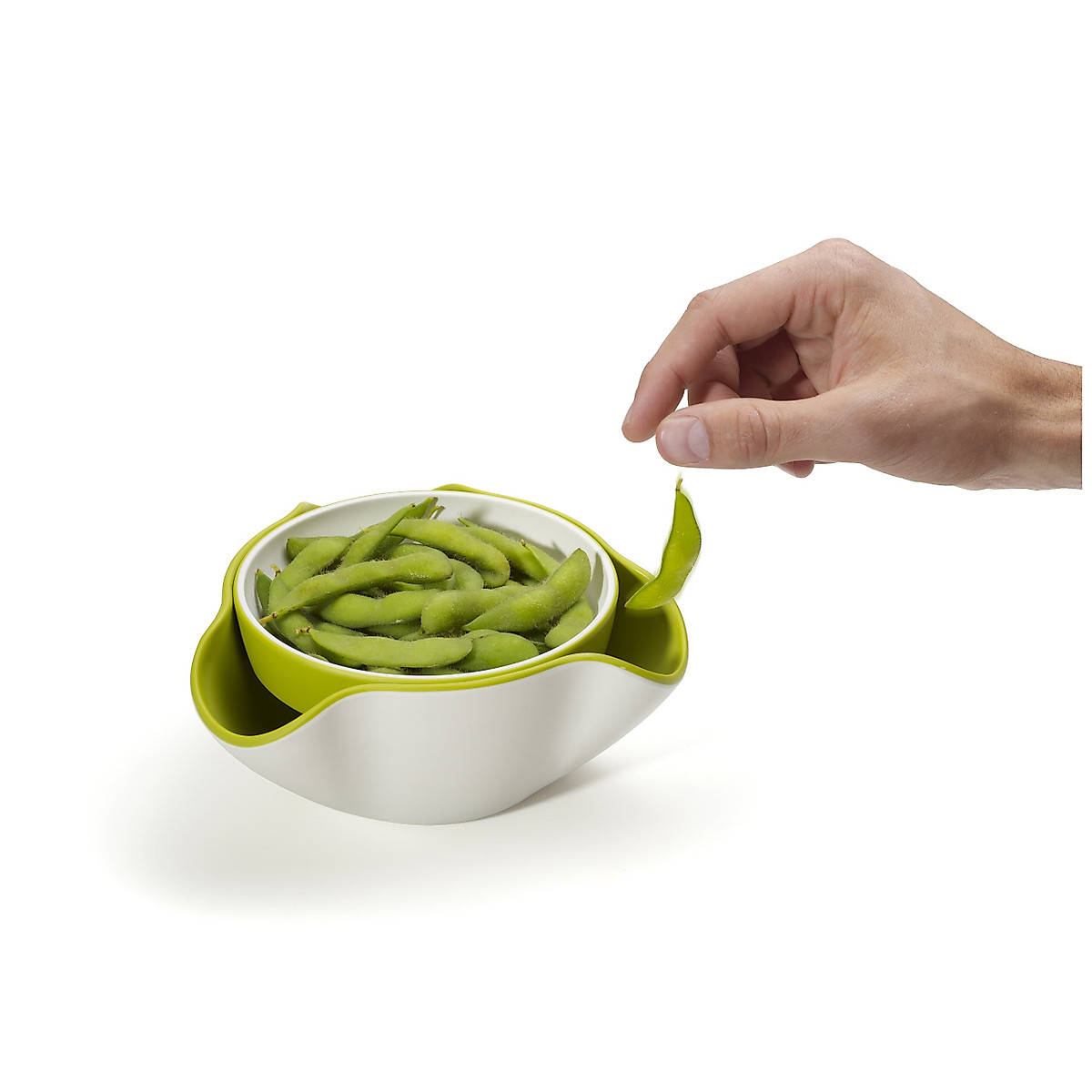 Joseph Joseph DDWGR010GB Double Dish Pistachio Bowl and Snack Serving Bowl, Gray