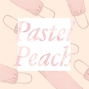 [Made in Korea] Bella Premium Hanji Mask (30, Pastel Peach): Filter Efficiency ≥ 97%, 4-Layer Breathable Quality 3D Mask with Adjustable Nose Strip