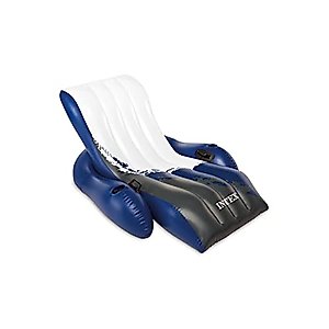 Intex Floating Recliner Inflatable Lounge, 71in X 53in, Multicolor