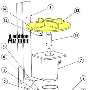 AMBITIONMOTOR 9" Spreader Spinner Disk Replacement Buyers 3005705 for TGSUV1B