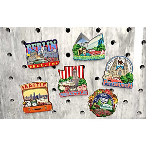 Nashville Tennessee USA America Fridge Magnet Wooden Collection 3D Wood Handmade Travel City Souvenirs Refrigerator Magnet Home Decoration Gift -183