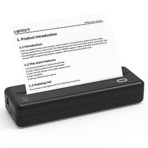 HPRT Portable Printer with MT810 Case for Business, Travel, University, Bluetooth Connection Printer Compatible with Android, Iphone & :aptops
