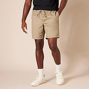 Amazon Essentials Men's 8" Inseam Relaxed-Fit Drawstring Walk Short (Available in Plus Size), Khaki Brown, XX-Large