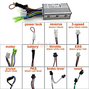 L-faster 24V36V48V 250W350W Brushless Motor Controller Electric Bicycle Hub Motor Hall Sensor Controler Electric Vehicle motor controller (36V)