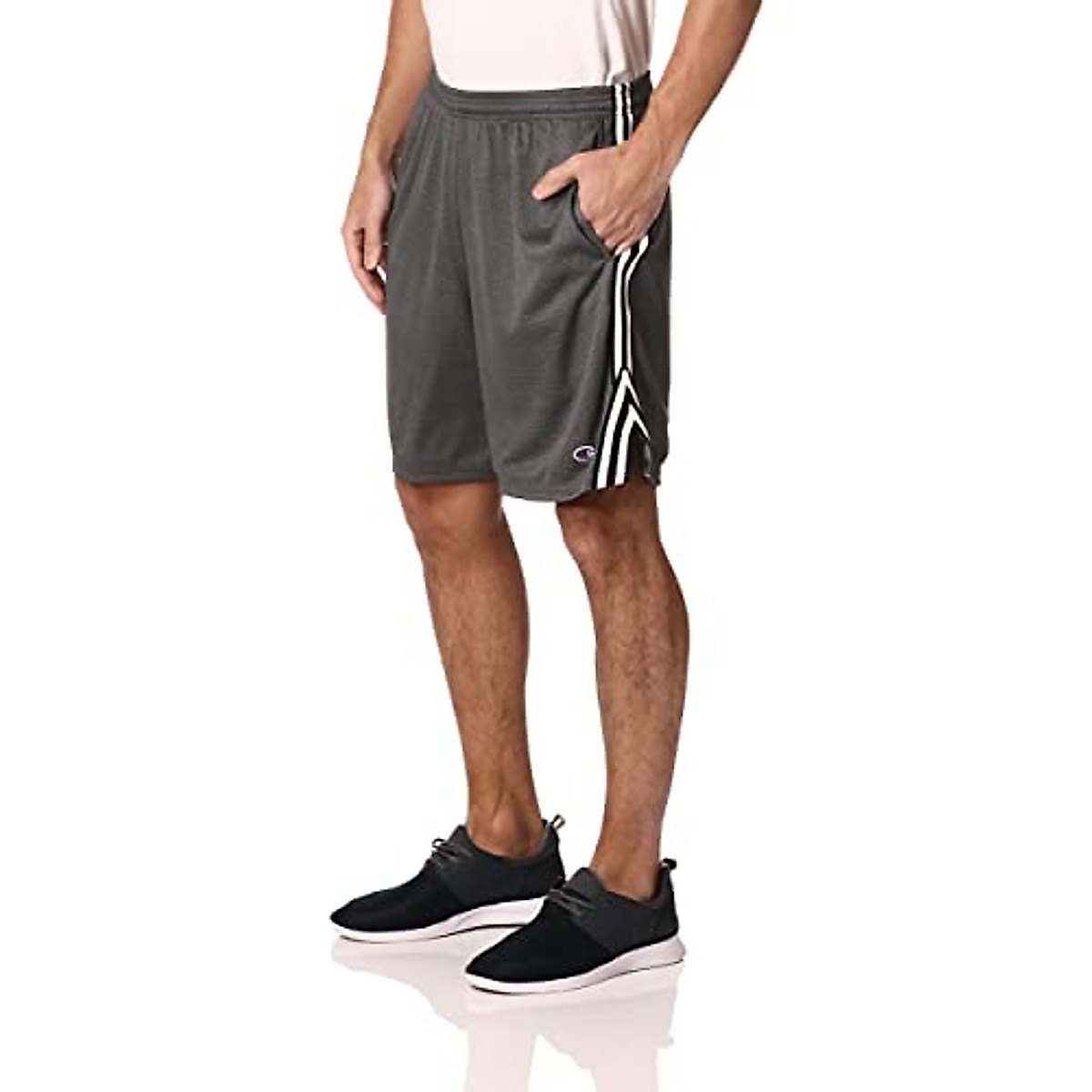 Champion Men's Lacrosse Short, granite Heather, LARGE