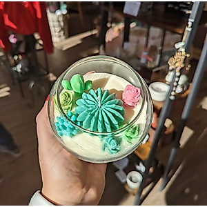 Navani 9 Pack Succulent Silicone Mold,Flower Resin Mold,Silicone Candle Molds.3D Cacti Candle Mold Silicone for Scented Candles Soaps Making, Wax, Resin Casting,Soap Cake Dessert Mousse Mold (A)