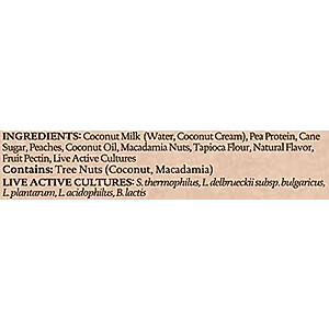 siggi's® Plant-Based Coconut Blend, Peach, 5.3 oz. Cup – Single Serving Dairy Free Snack, More Protein Than Sugar