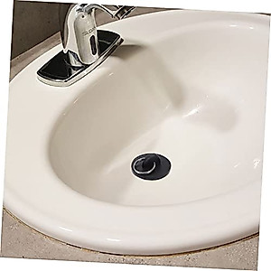 COOLHIYA 5pcs Sink Plug Bathroom Sink Kitchen Sink Stopper Bath Tub Plug Sink Stopper Kitchen Drain Tub Drain Stopper Drain Plug Washbasin Stopper Bathtub Washbasin Plug Rubber Black