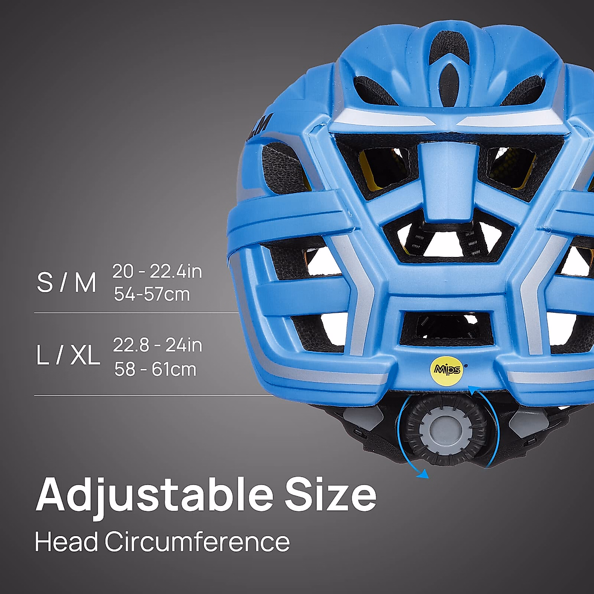 ILM MIPS Bike Helmet Adult Cycling Mountain Road Riding Helmet for Men Women Lightweight and Adjustable B3-23A