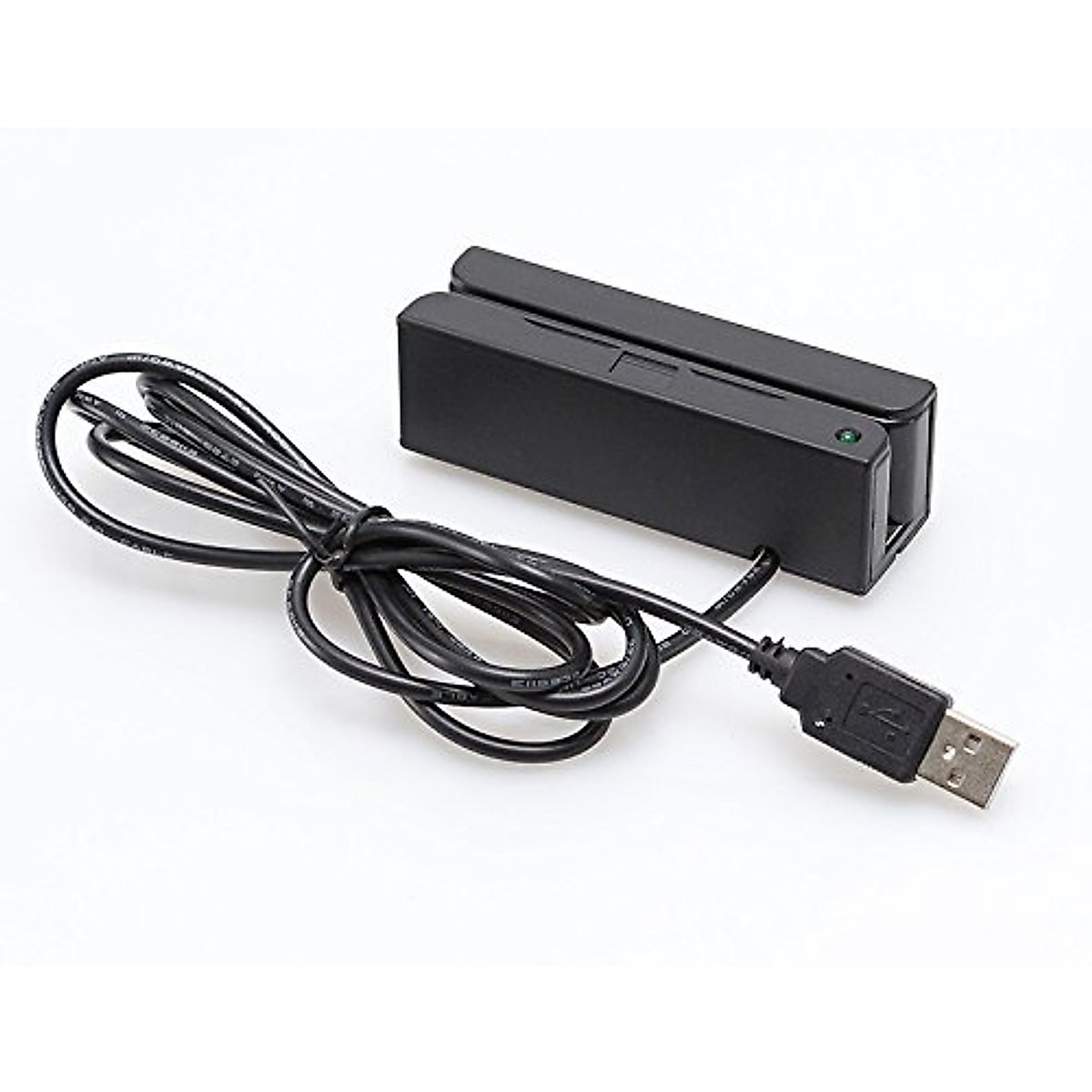 Posunitech Mini Msr100 Swipe Magnetic Credit Card Reader 3 Tracks Hi/Lo Data Collector, USB Msr Stripe Card Reader for Point of Sale (POS), Access Control, ID Verify