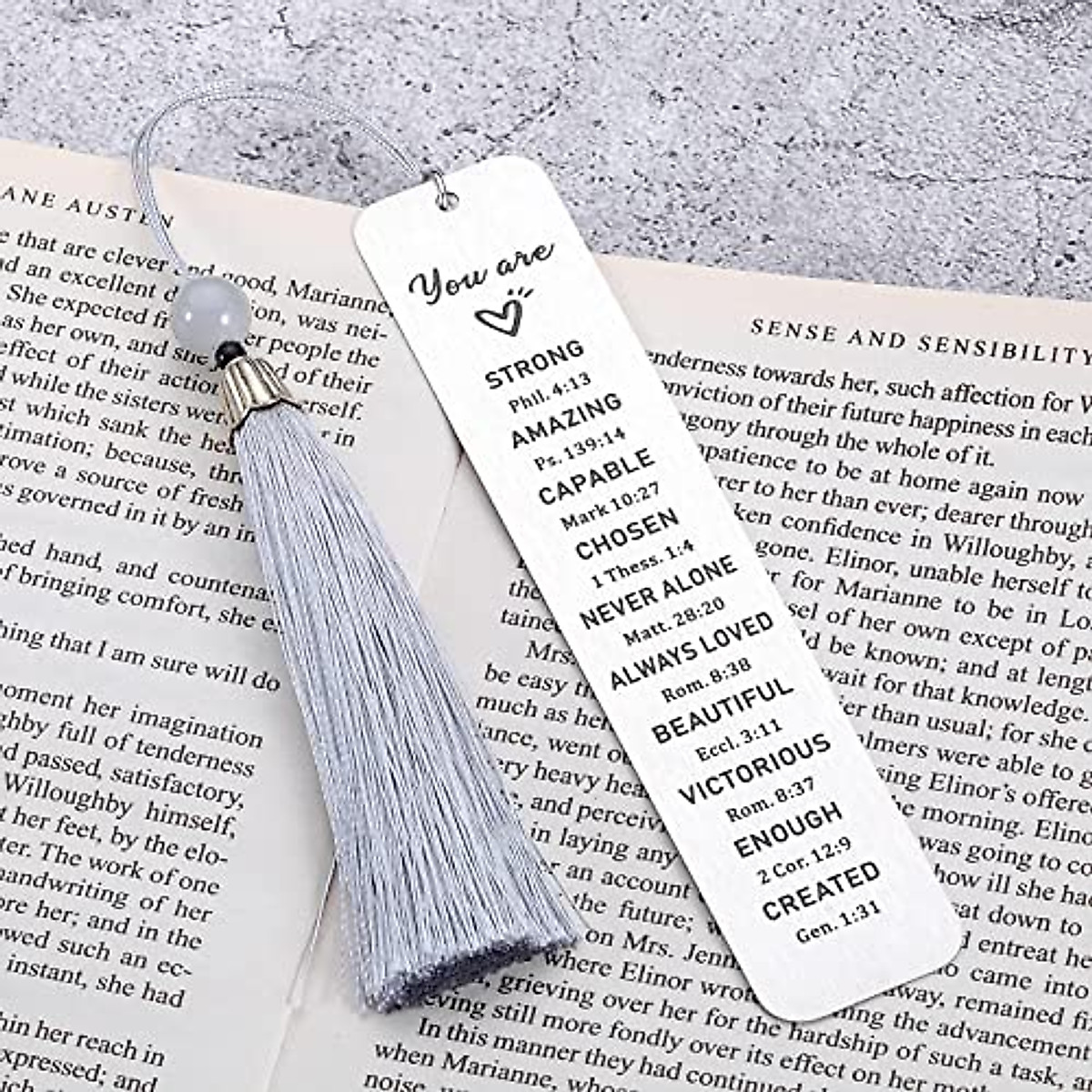 Christian Bookmark Gifts for Women Faith Easter Religious Bible Verse Baptism 1st First Communion Gifts Inspirational Godson Goddaughter Kids Boy Girl Birthday Graduation Christmas Stocking Stuffers