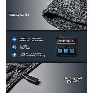 Perytong Sleep Headphones Adjustable, Wireless Sleep Earbuds, Ear Muffs for Sleeping Bluetooth Headband Headphones with Thin Speakers, Sleeping Headphones for Workout,Yoga,Travel,Gift for Women Men