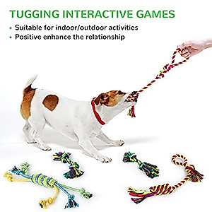 Dog Squeaky Toys For Small Dogs, 12 Pack Puppy Toys For Teething Cute Small Dog Toys Stuffed Plush Dog Toy Bundle Natural Cotton Puppy Rope Toy Dog Chew Toys For Puppies Pet Toys For Dogs