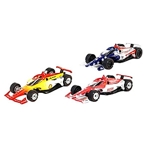 Greenlight 11581 2023 Indianapolis 500 Podium 3-Car Set #2 Josef Newgarden, 8 Marcus Ericsson, 14 Santino Ferrucci 1:64 Scale Indy 500 in Diorama Display Box