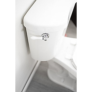 Toilet Handle Replacement Flush Lever - by LDR Global, Repair Replace Tank Flush Handles with Matching Bath Decor Parts, Universal Mount Fits Front Side and Angle Mounts