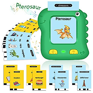 Toddler Toys for 2 3 4 5 Year Old Boys Girls, Richgv Pocket Speech Flash Cards Dinosaur Toys 2 Year Old Boy Girl Birthday Gifts Preschool Speech Development Toys Autism Sensory Toys Travel Essentials