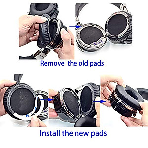 E7 Round Ear Pads - Replacement Ear Cushion Foam Compatible with COWIN E7 / E7 Pro Active Noise Cancelling Headphone, Softer Leather,High-Density Noise Cancelling Foam, (NOT fit SE7 Model)