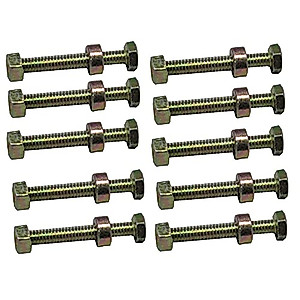 MaxLLTo 10 Pack Replacement 8938 Snowblower Shear Pin with Nut and Spacer for Craftsman 107889650 301172 500026MA 1501216MA 9524MA B11501216MA Snow Blowers Lawn & Garden Models (1-3/4" x 1/4" x 20)