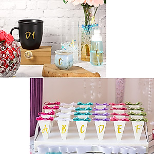 Outus 576 Pieces 8 Sheets Letters Stickers Self Adhesive Vinyl Letter Alphabet Number Stickers Mailbox Numbers Sticker, Decals for Classroom Decor, Sign, Door(Gold,1 Inch)