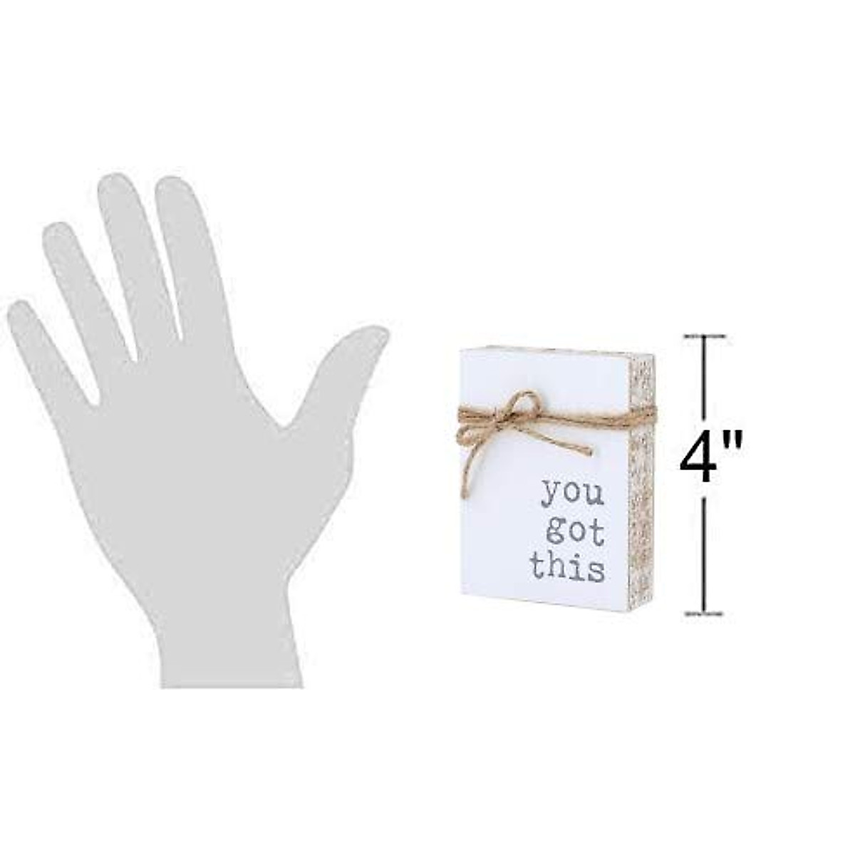 Mini Jute Rope Block Sign (You Got This)