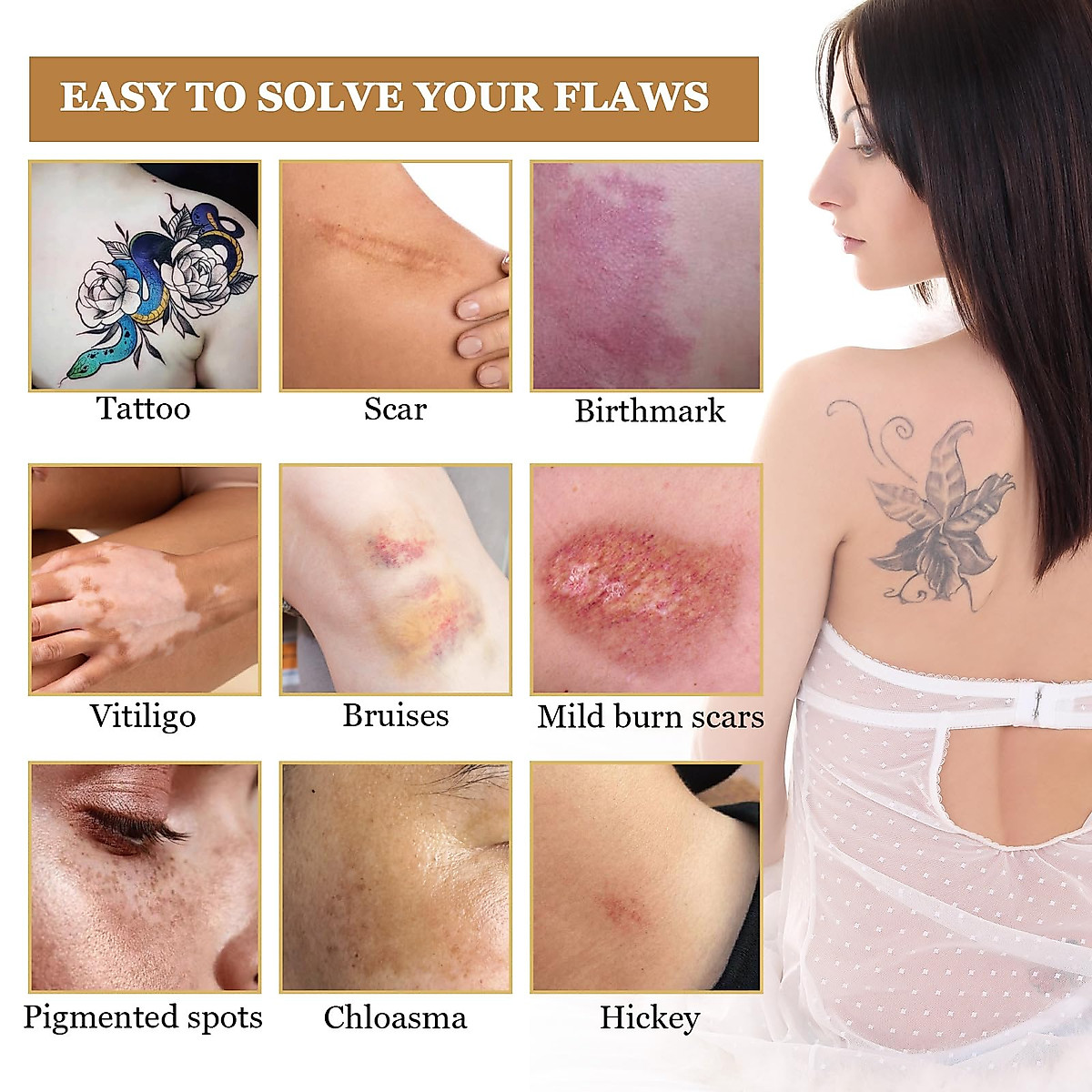 Tattoo Cover Up(20gx2), Tattoo Concealer Suitable for All Skin Tones, Tattoo Cover Up Makeup Waterproof & Sweatproof for Tattoos, Scars, Bruises, Vitiligo, and More, a Set of 2 Colors.