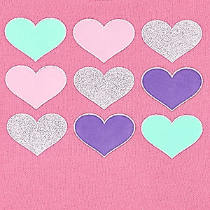 The Children's Place Baby Toddler Girl Long Sleeve Fleece Sweatshirt and Tie Dye Knit Leggings 2-Piece Set, in The Pink, 5T