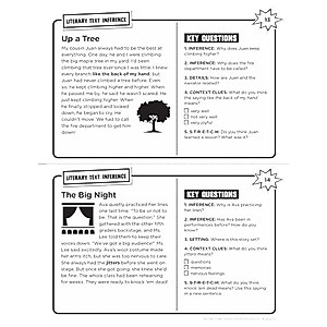 100 Task Cards: Literary Text: Reproducible Mini-Passages With Key Questions to Boost Reading Comprehension Skills