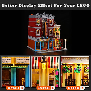 Xunsan LED Light Kit for Lego Jazz Club 10312 Building Blocks,Compatible with Lego Jazz Club Set,Light up Your Lego 10312 Model,Standard Version(NOT Include Lego Model)