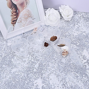 Amosfun 100 PCS 50ML PP containers with lids for jello shot cups clay small heart shaped box boxes- Plastic Transparent Heart Shaped Spice Storage Container with Lid