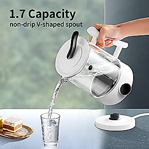 Electric Tea Kettle, Electric Kettle With LED Indicator,Smart Temperature Control Hot Water Kettle With Removable Infuser, BPA-Free Tea Maker Auto Shut-Off & Boil Dry Protection,Keep Warm 12H