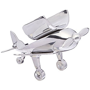 GODINGER SILVER ART Airplane Bottle Holder, Silver