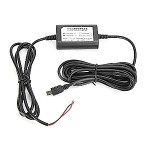 Dash Cam Hardwire, Dash Cam Hardwire Kit 12v 24V to 5V 2.5A Straight Mini USB Step Down Line for Parking Monitoring