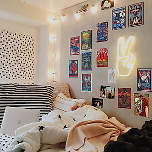 HK Studio Grunge Room Decor Aesthetic Posters - Skeleton Hippie Room Decor 8" x 12" Pack 12