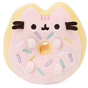 GUND Sprinkle Donut Pusheen Sweet Dessert Squishy Plush Stuffed Animal Cat Squishy and Satisfyingly Stretchy Fabric, for Ages 8 and Up, Pink and Mint, 4”