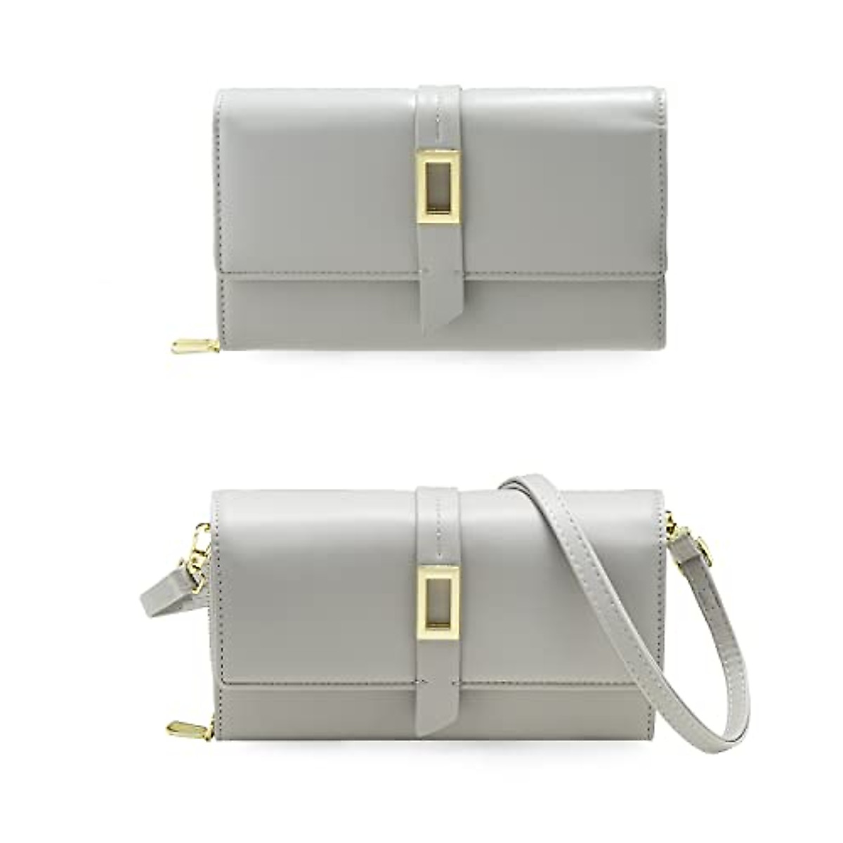 VASETA Small Crossbody Bag for Women, Crossbody Purse Shoulder Bag, Leather Clutch Wristlet Purses Handbag, Cash Handbag, Card Holder Wallet with Adjustable Strap