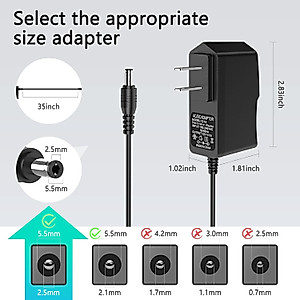 12V 1A Power Supply Adapter, Waysse 1000mA 12W AC/DC Adapter,12W AC Switching Adapter Slim Design DC 12V Charger for CCTV Camera, LED Strip Light, Routers, Speakers, Home Appliances, Scanner