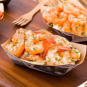 Restaurantware Newsprint Paper Bio Boat - 3 1/4" x 2" x 1 1/2" - 50 count box