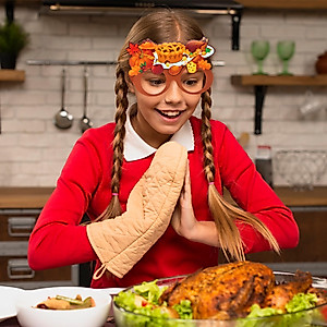 AMOR PRESENT 24PCS Thanksgiving Turkey Eyeglasses, Turkey Eyewear Frame Party Photo Props Thanksgiving Paper Glassess for Kids Adults Thanksgiving Day Party Favors