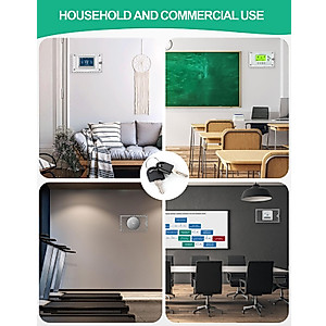 Upifen Thermostat Lock Box Cover with Key, Clear Thermostat Cover with Lock Compatible With Home Thermostat On Wall, AC Lock Box Cover with Key Fits Thermostats (Rectangle, 6.3''W x 5''H)