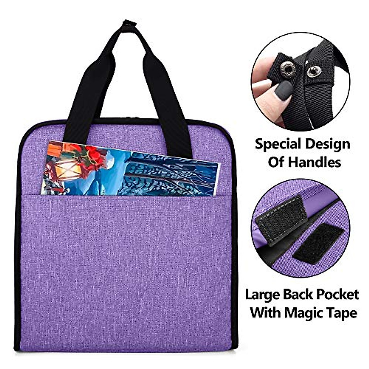 YARWO Carrying Case for Diamond Painting A4 Light Pad, Diamond Painting Storage Bag for LED Light Box and Diamond Art Tools, Purple (Bag Only)