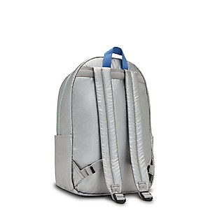 Kipling Hyder 17" Metallic Laptop Backpack Bright Silverbl