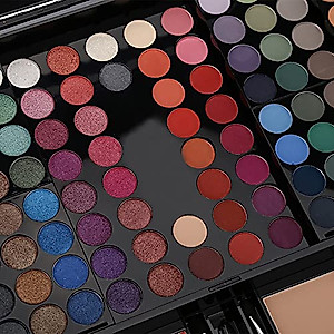 MISS ROSE M 190 Colors Cosmetic Makeup Palette Set Kit Combination,Professional Makeup Kit for Women Full Kit, Makeup Pallet, include Eyeshadow /Facial Blusher /Eyebrow Powder /Eyeliner Pencil /Mirror, All In One Makeup Gift Set for women girls (004-Y)