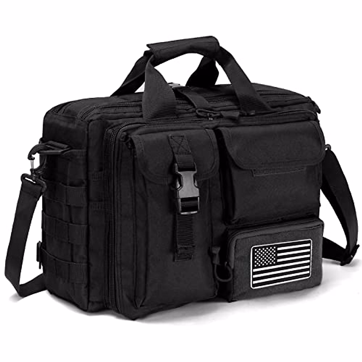Stypos Tactical Messenger Bag, 15.6 Inch Tactical Briefcase for Man Military Laptop Bag Messenger Shoulder Bag, Includes a Flag