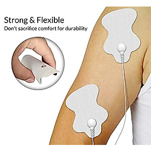 DONECO Omron Compatible TENS Electrodes - 10 (5 Pair) Premium Omron Compatible Replacement Pads for TENS Units