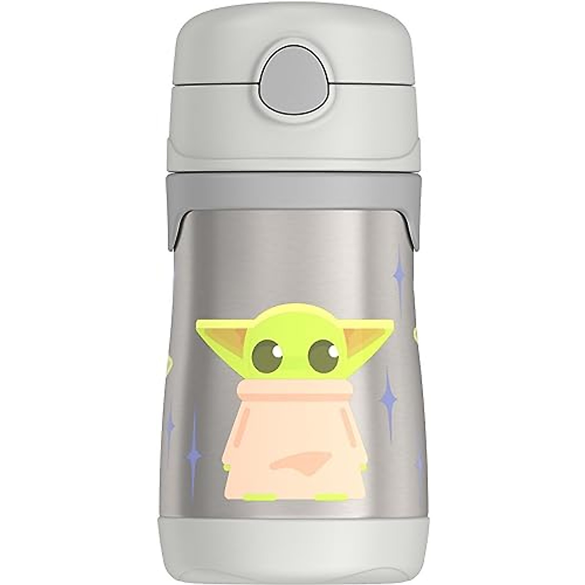 THERMOS Vacuum Insulated Stainless Steel 10oz Straw Bottle, THE MANDALORIAN