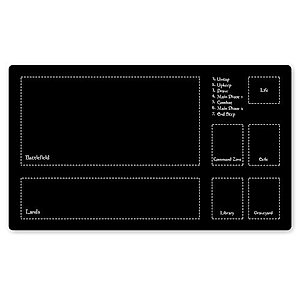 Black Background White Lines Board Games Playmat, Magica Card The Games Play Mat Bag