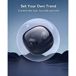 Baseus Wireless Earbuds, 50 Hrs Playback Bluetooth 5.3 Anti-Loss Bluetooth Headphones LED Power Display 60ms Low-Latency Fast-Charging in-Ear Earphone for iPhone and Android (Bowie WM02+)