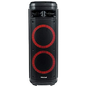 Rockville Go Party ZR10 Dual 10" Portable Wireless LED Bluetooth Speaker+UHF Mic