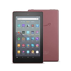 Fire 7 tablet, 7" display, 16 GB, (2019 release), Plum